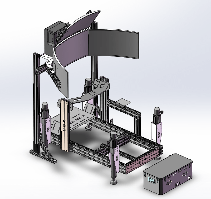 Racing simulator 3DOF/4DOF solution TSIM-4DOF-1 – tela-actuator